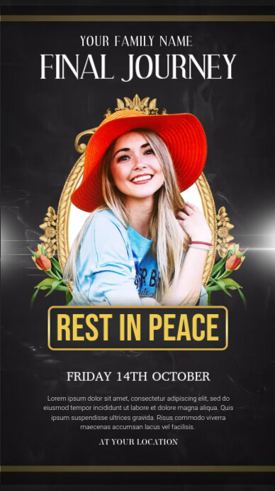 Funeral Day Instagram Stories Template | PosterMyWall