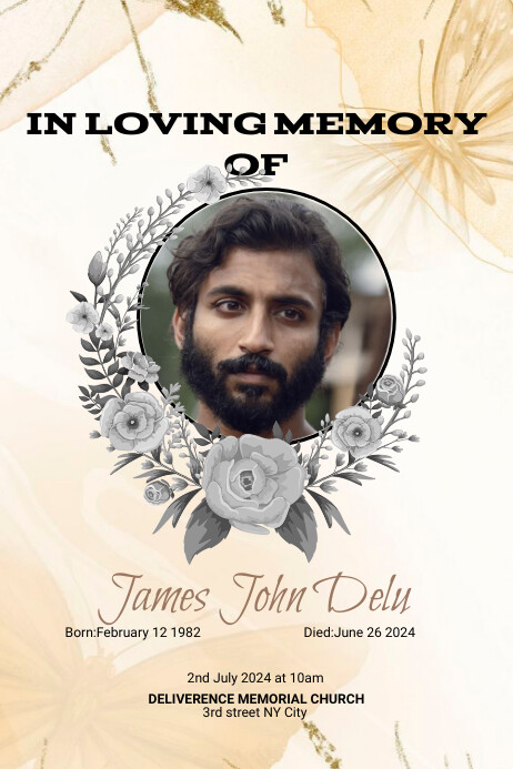 Copy of Funeral Day Poster | PosterMyWall