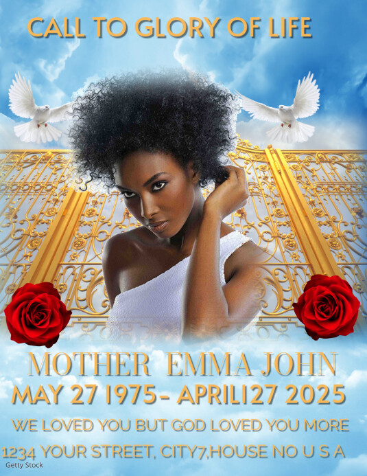 Plantilla de funeral death announcement flyer | PosterMyWall