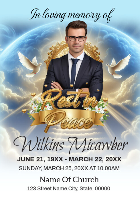 funeral Templat | PosterMyWall