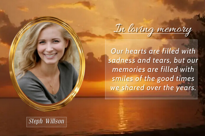 funeral Template | PosterMyWall