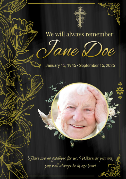 Copy of Funeral Design | PosterMyWall