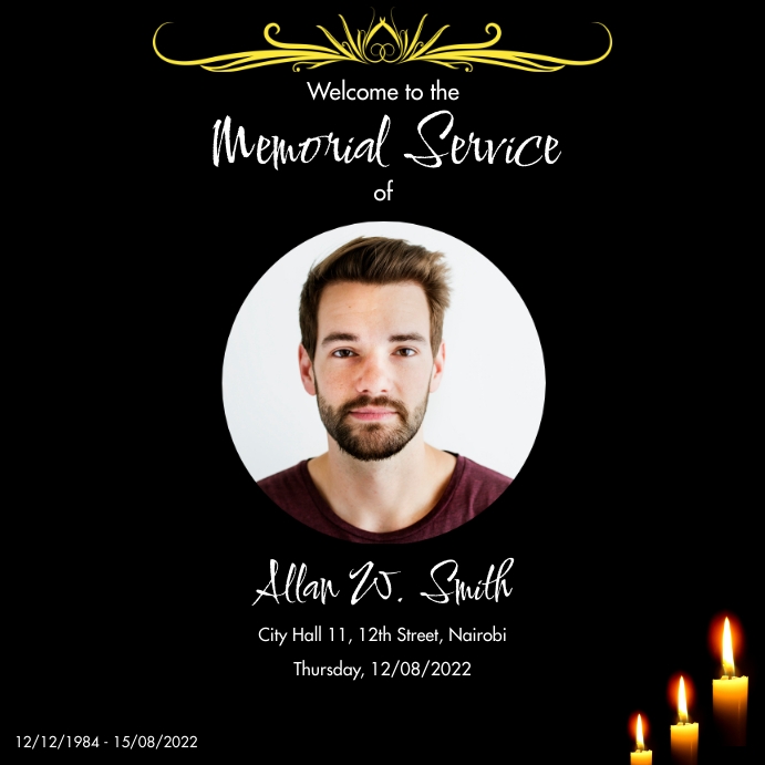 funeral Template | PosterMyWall
