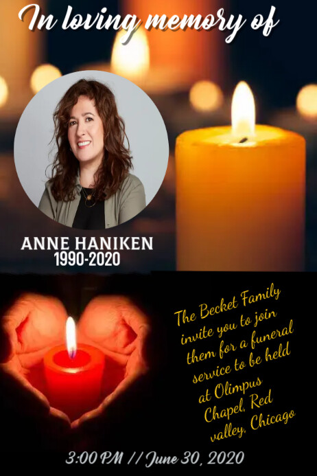 funeral Template | PosterMyWall