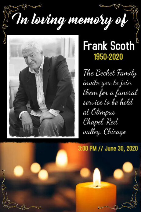 funeral Template | PosterMyWall