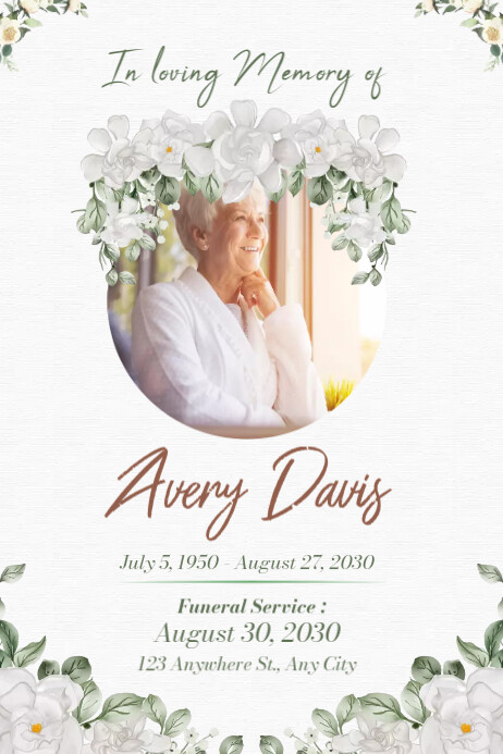 funeral Template | PosterMyWall