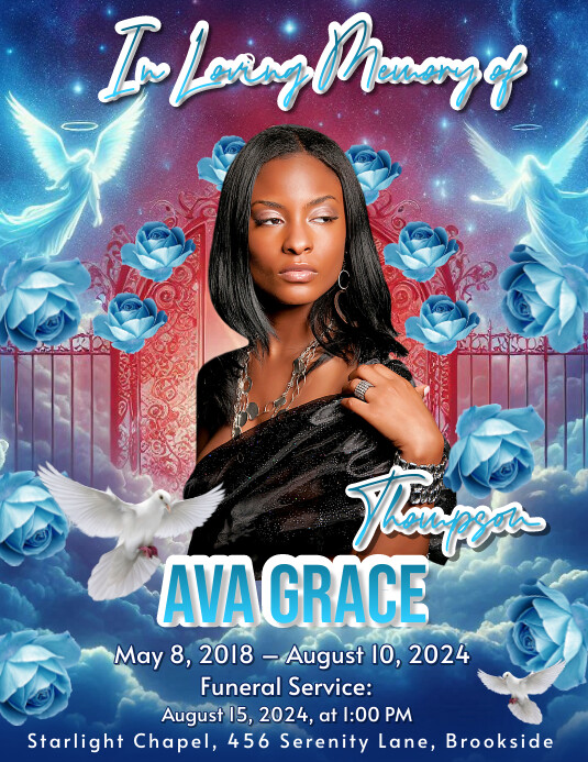 Plantilla de Funeral Flyer death anniversary announcement | PosterMyWall