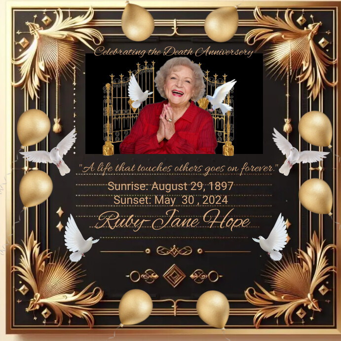 Plantilla de Funeral Flyer death anniversary announcement | PosterMyWall