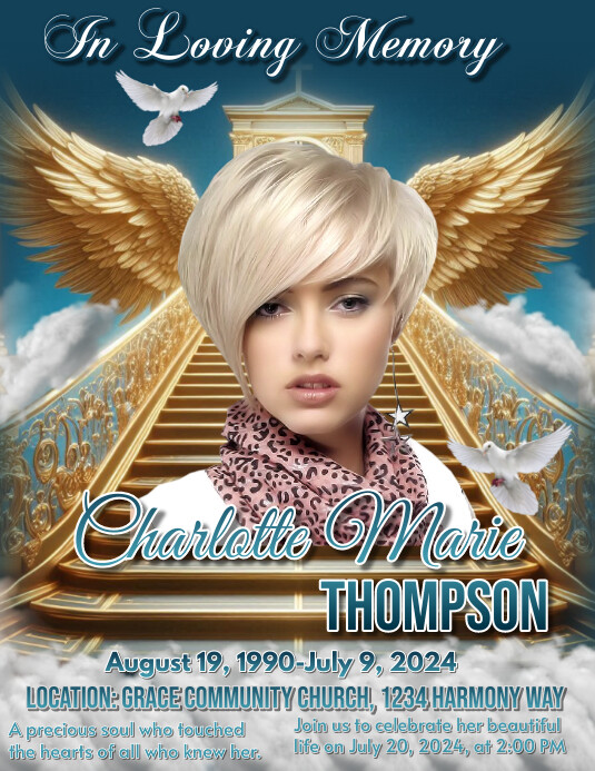 Copy of Funeral Flyer death anniversary announcement | PosterMyWall