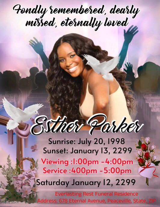 Copy of Funeral Flyer death anniversary announcement | PosterMyWall