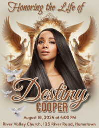 Funeral Flyer death anniversary announcement Template | PosterMyWall