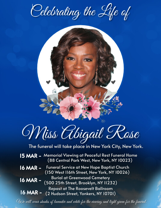 Plantilla de Funeral Flyer death anniversary announcement | PosterMyWall