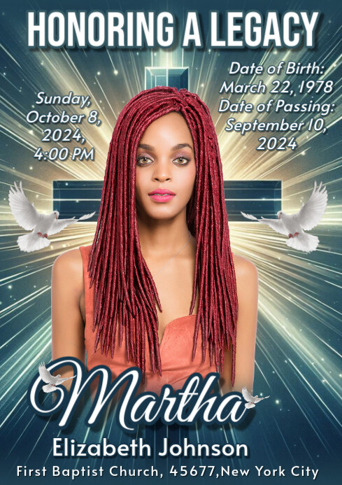 Copy of Funeral Flyer death anniversary announcement funeral flyer ...