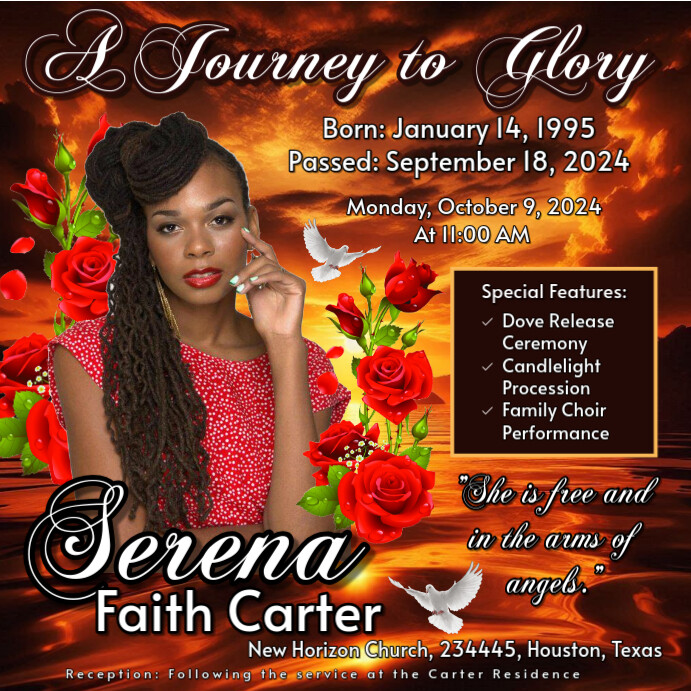 Plantilla de Funeral Flyer death anniversary announcement funeral flyer ...