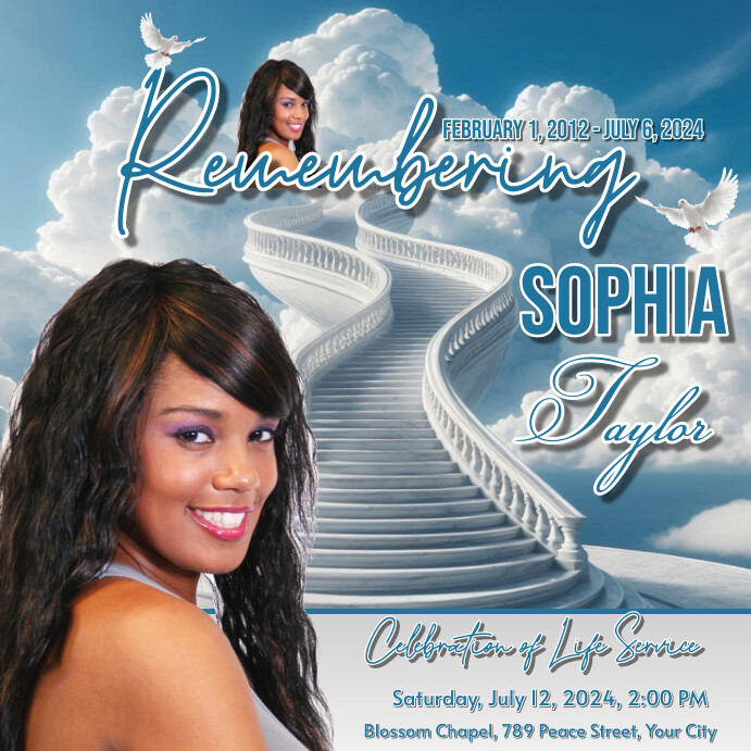 Copy of Funeral Flyer death anniversary announcement | PosterMyWall