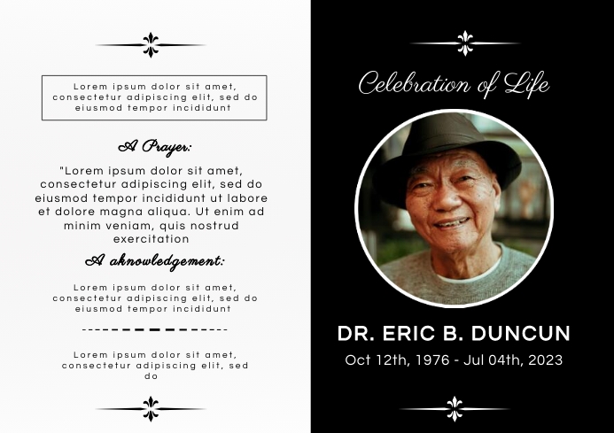 Funeral flyer Template | PosterMyWall