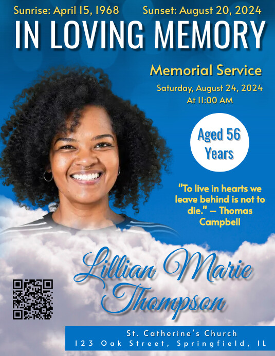 Funeral Flyer Template | PosterMyWall