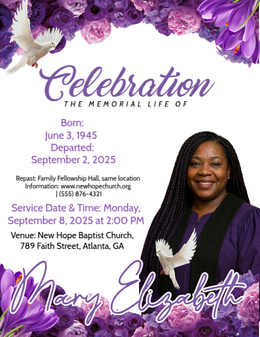 funeral flyer Template | PosterMyWall