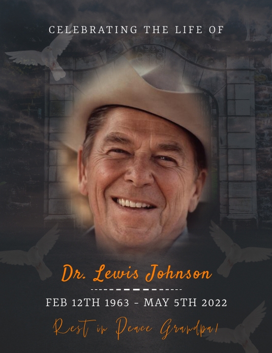 Modèle Dépliant Funéraire | PosterMyWall