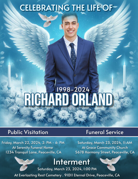 Modèle Funeral Flyer | PosterMyWall