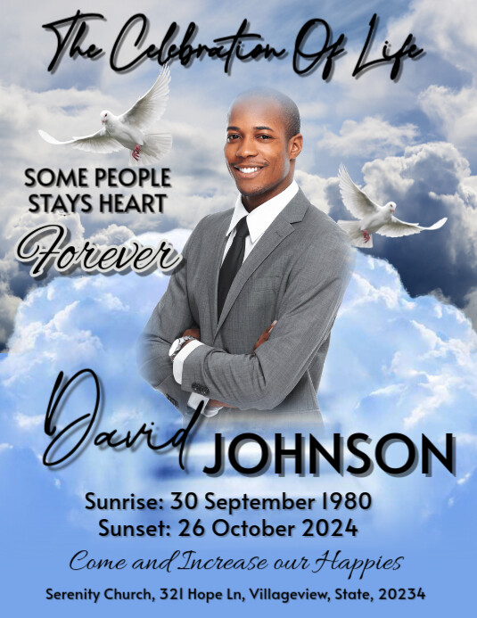Funeral flyer Template | PosterMyWall