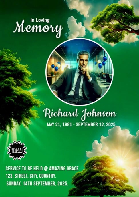 Funeral Flyer Template | PosterMyWall