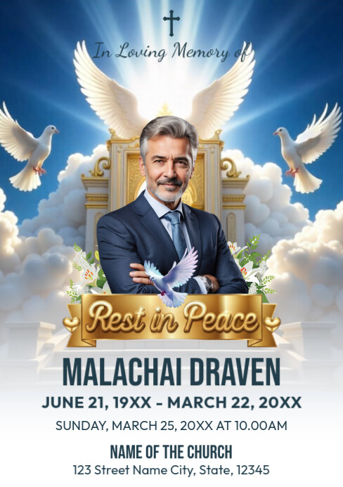 Funeral Flyer Template | PosterMyWall