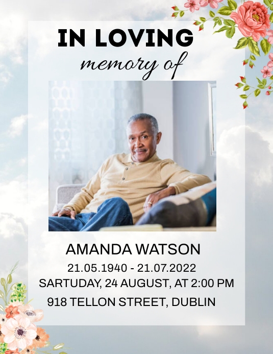 FUNERAL FLYER Template | PosterMyWall