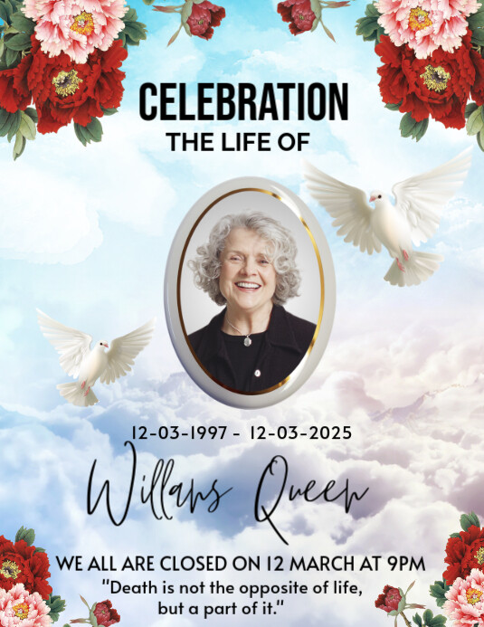 funeral flyer Template | PosterMyWall