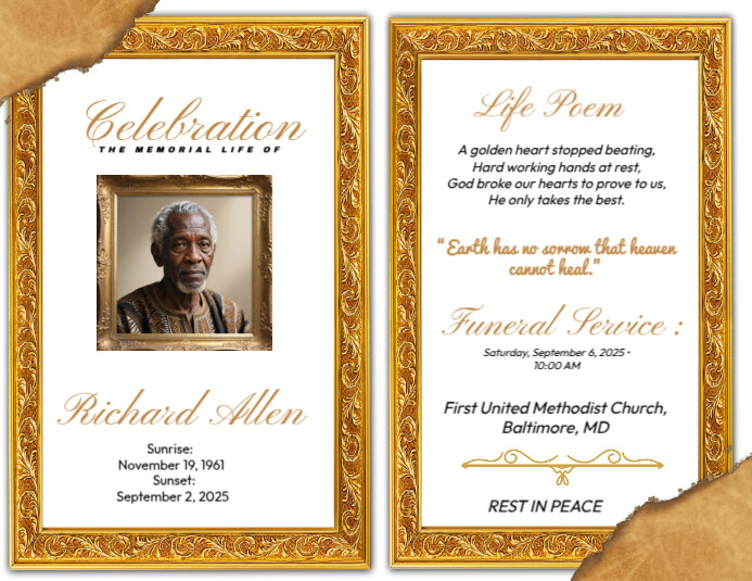 funeral flyer Template | PosterMyWall