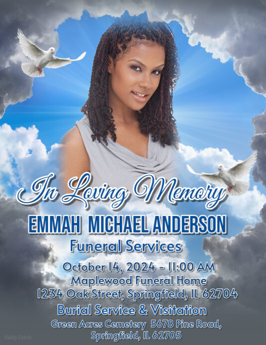 Funeral Flyer Template | PosterMyWall