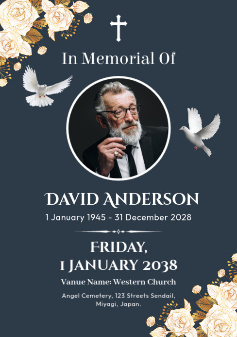 Funeral Flyer Template | PosterMyWall