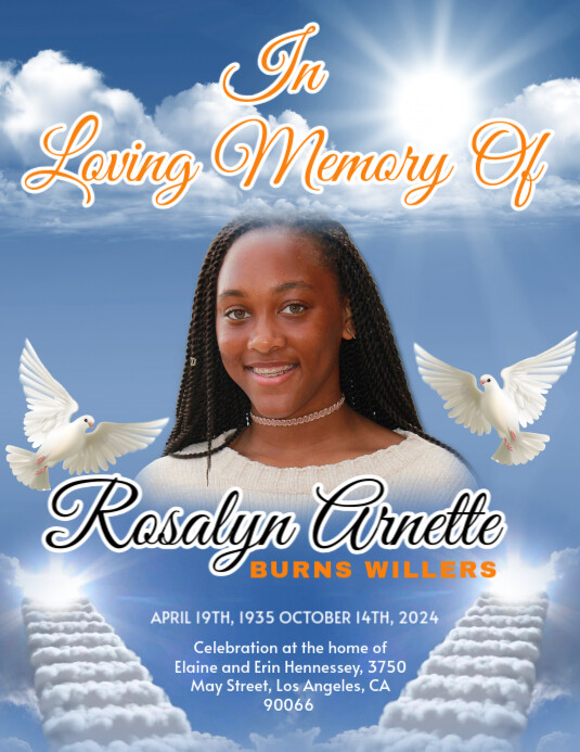 funeral flyer Template | PosterMyWall