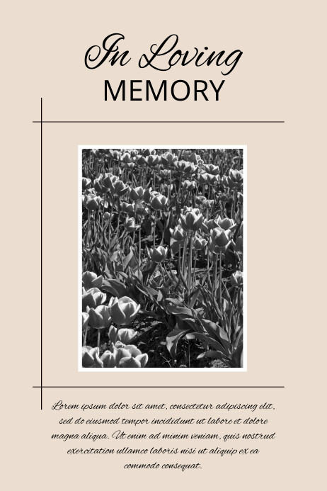 Funeral flyer design Template | PosterMyWall