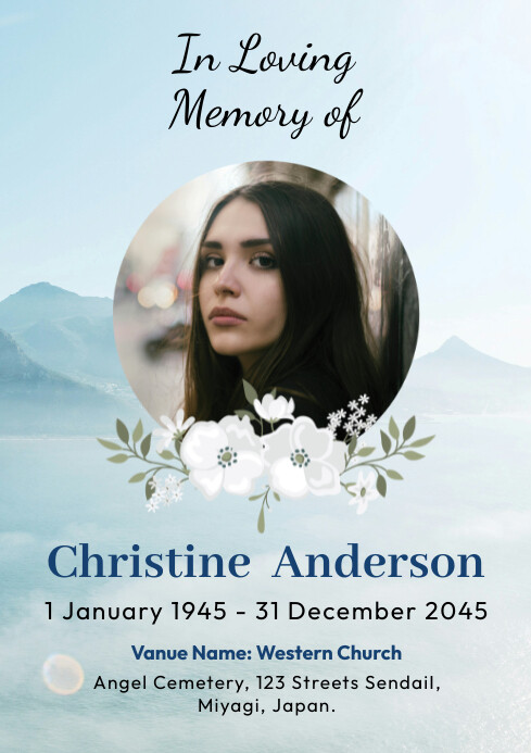 Funeral Flyer Template | PosterMyWall