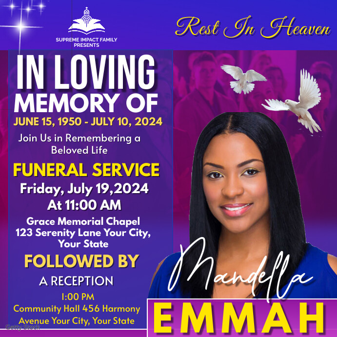 Funeral Flyer Template | PosterMyWall