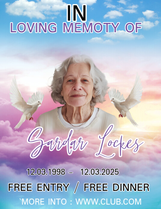 Funeral flyer Template | PosterMyWall