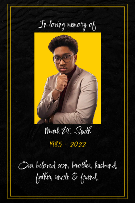 funeral flyer Template | PosterMyWall
