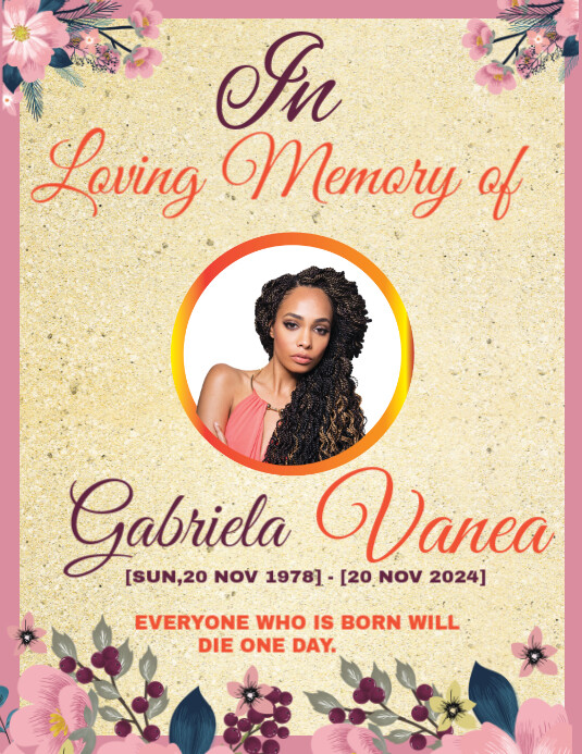 Funeral flyer Template | PosterMyWall