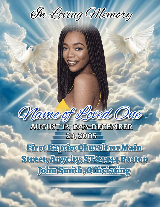 Funeral Flyer Template | PosterMyWall