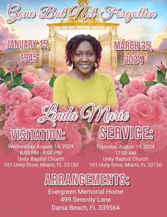 funeral flyer Template | PosterMyWall