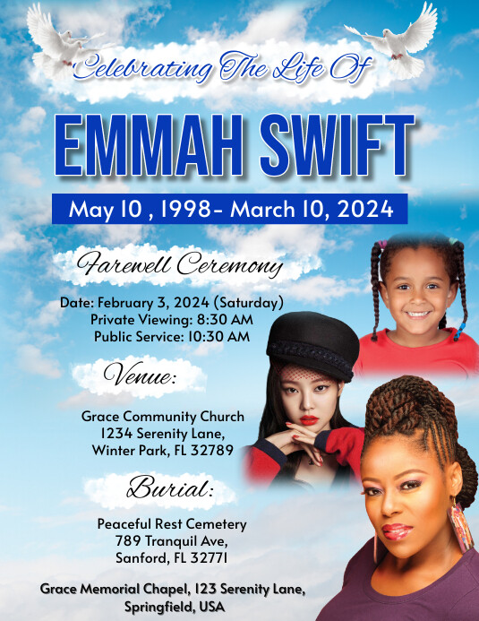 Funeral Flyer Template | PosterMyWall