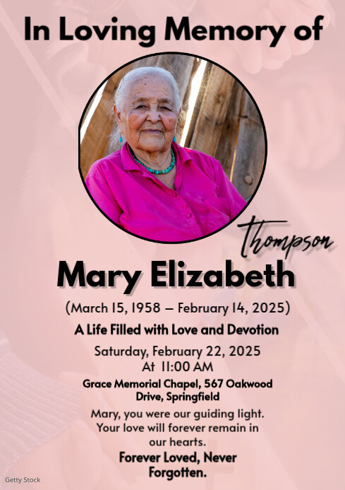 Funeral Flyer Memorial Flyer, Celebration of Life Flyer Template ...