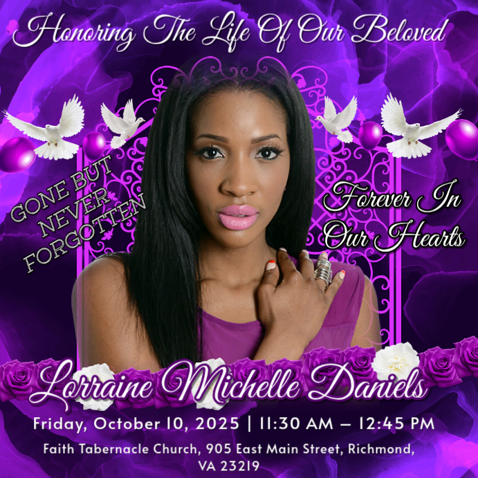 Funeral Flyer Memorial Flyer Dark Purple Heaven gate cloud balloon ...