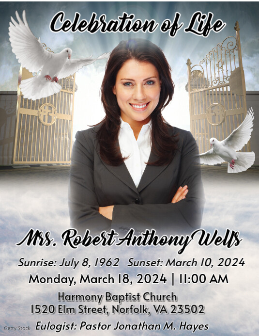 Funeral Flyer Memorial Flyer Template | PosterMyWall