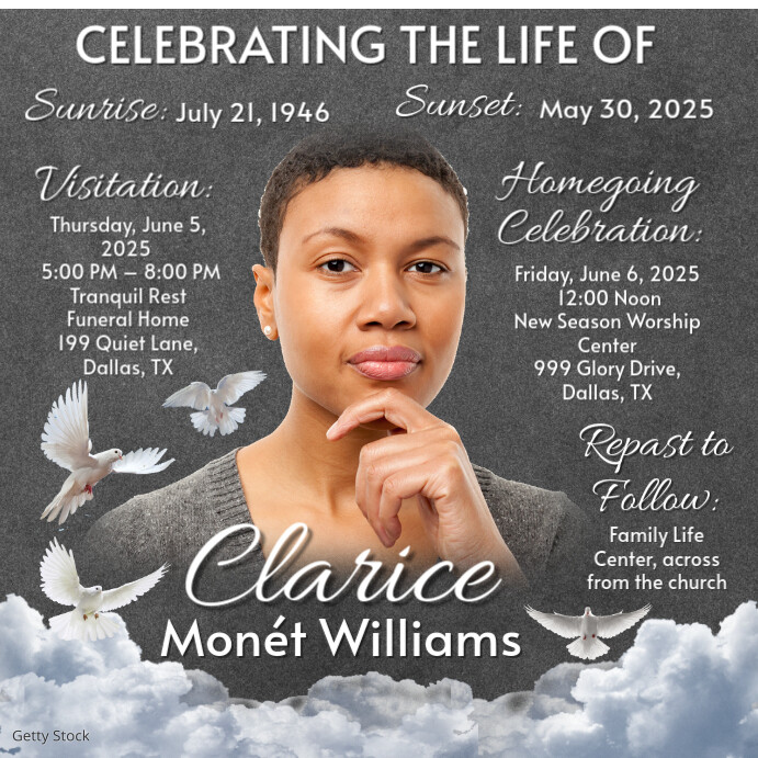 Copy of Funeral Flyer Memorial Flyer | PosterMyWall