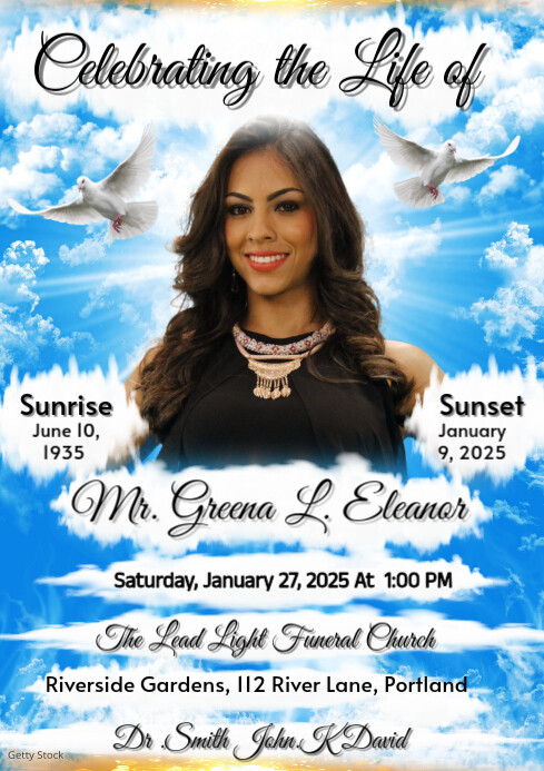 Funeral Flyer Memorial Flyer Template | PosterMyWall