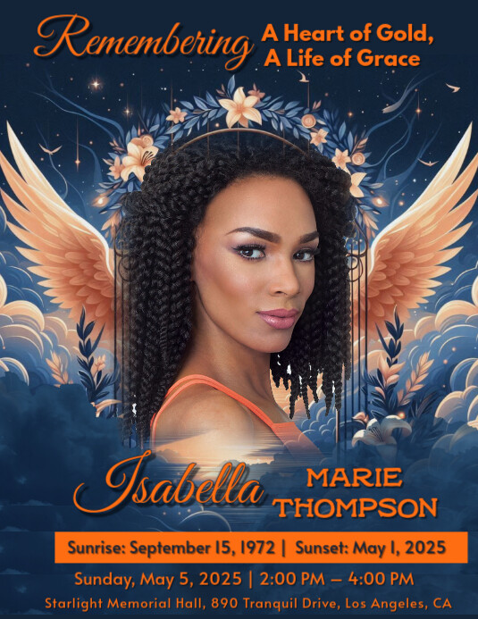 Funeral Flyer Memorial Flyer Template | PosterMyWall