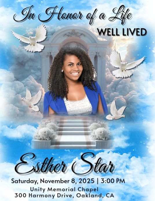 Copy of Funeral Flyer Memorial Flyer | PosterMyWall