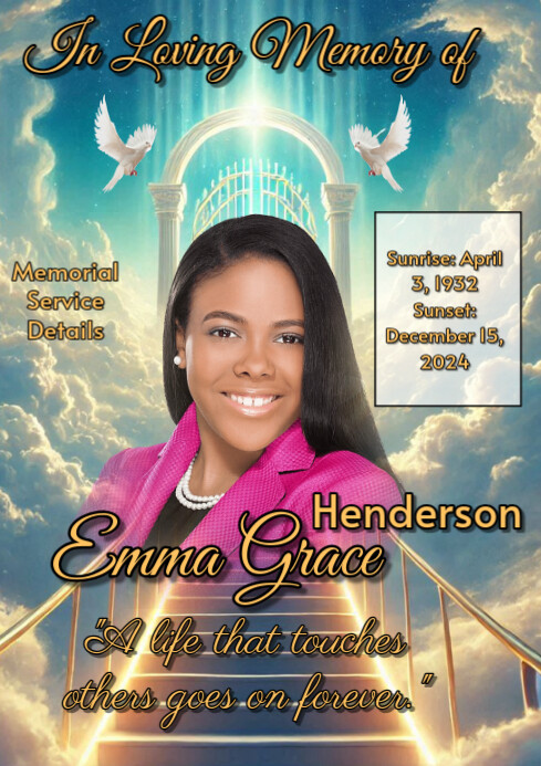 Funeral Flyer Memorial Flyer Template | PosterMyWall